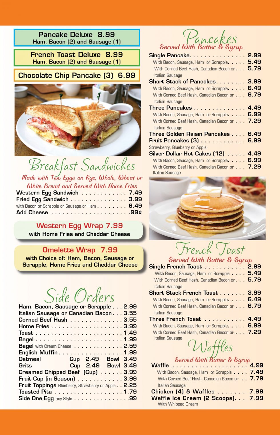 Our Menu - Route 40 Diner