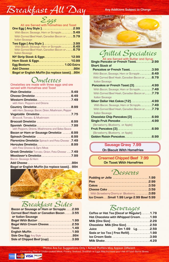 Our Menu - Route 40 Diner